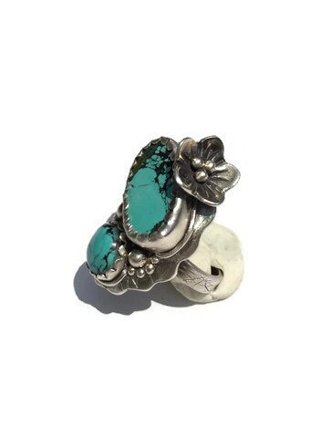 Boho Turquoise Ring Real Turquoise Ring Bohemian Ring - Etsy