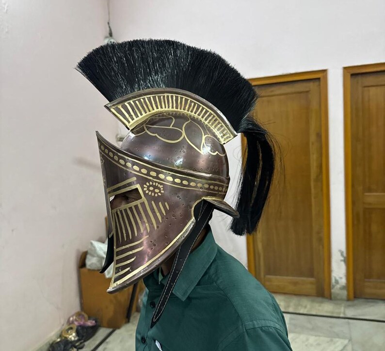 Medieval Helmet Halloween Costume Helm Greek Spartan King Helmet With ...