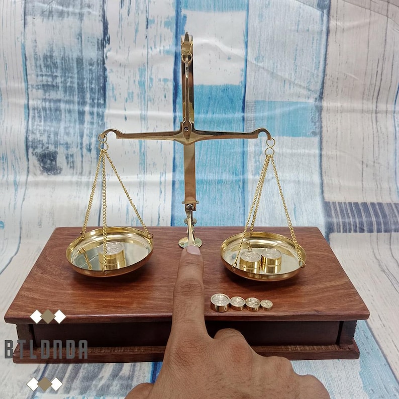 Vintage Brass Balance Scale: Apothecary Decor, Justice Scales Display ...