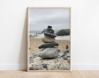 Zen Decor, Large Wall Art Quote, Yoga Home Spa Vertical Print, Balance ...