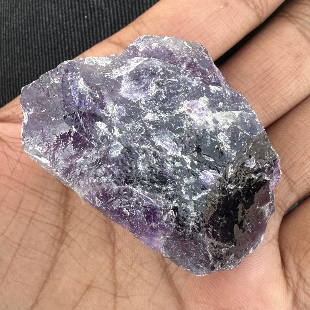 391 Ct Raw Purple Amethyst | Natural Rough Crystal, February Birthstone ...