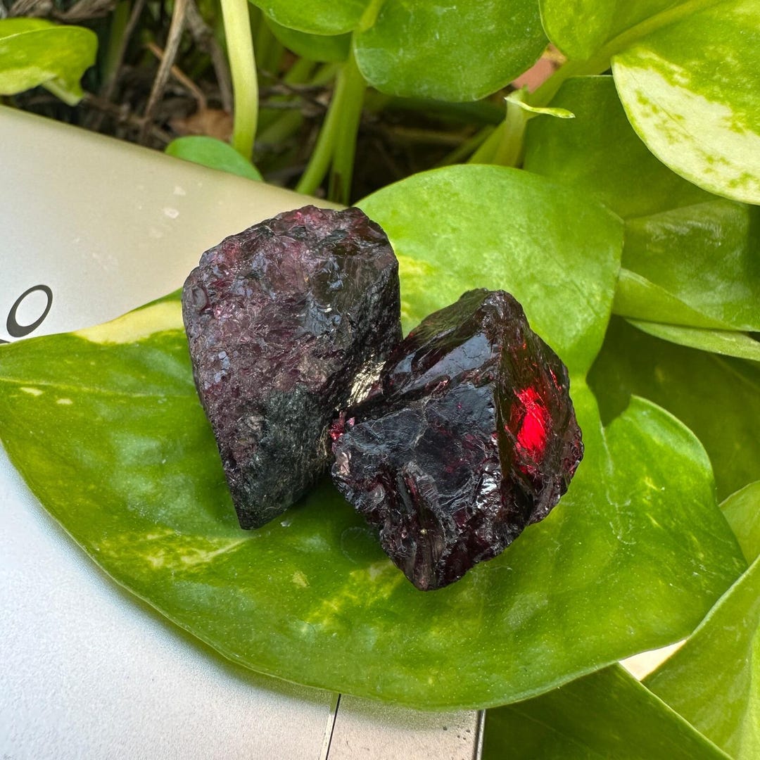 88 Ct Pair Natural Painite Rough Gemstone | Rare Crystal Mineral ...