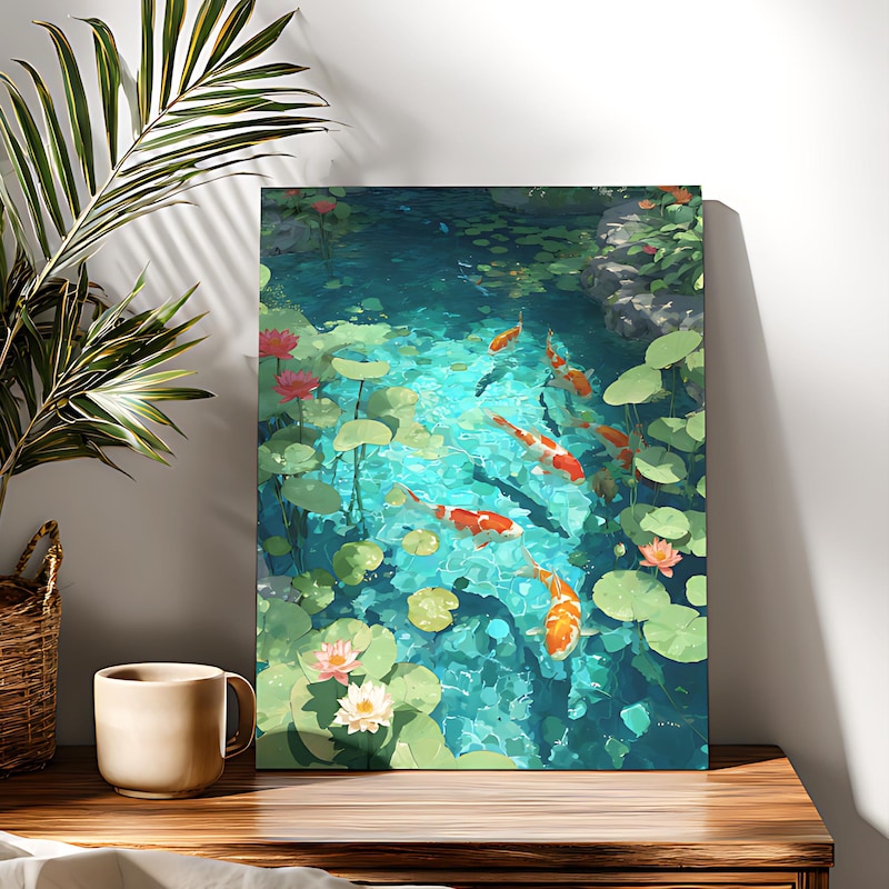 Koi Fish Paintings Canvas - Etsy