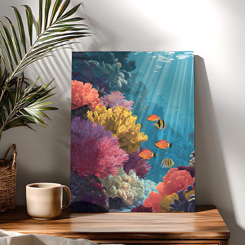 Coral Painting - Etsy
