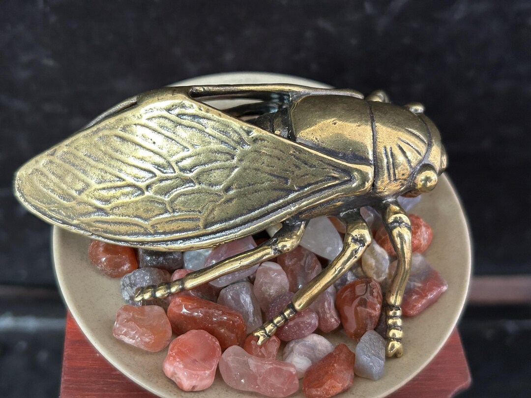 Get 1 Piece Exquisite Solid Brass Cicada Statues for Garden Decor ...