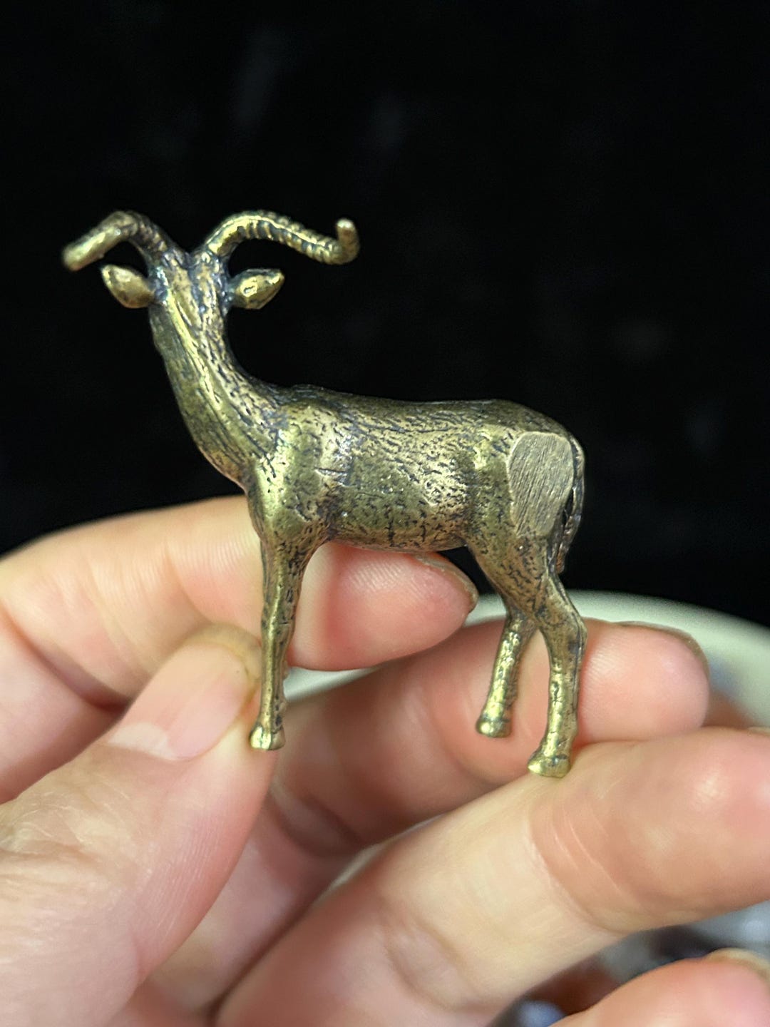 Bbrass Lucky Sheep Statue Fortune Animal Figure Tea Pet Paperweight Toy ...