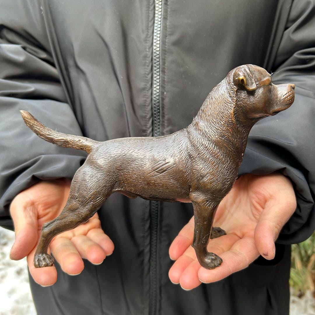 Solid Brass Lucky Dog Statue Centipede Fortune Animal Figure Valentine ...