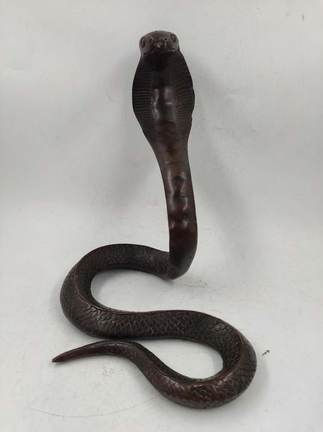 Huge Brass Cobra Statues Greyhound Sculpture Hand Painted Simulation ...