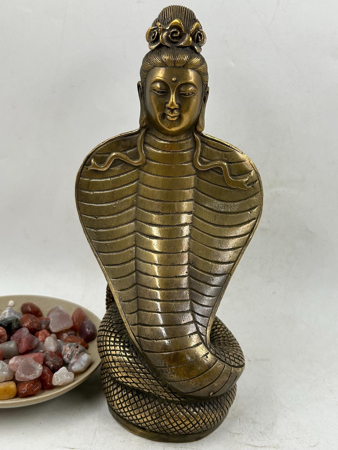 Brass Cobra Statues Greyhound Sculpture Hand Painted Simulation ...