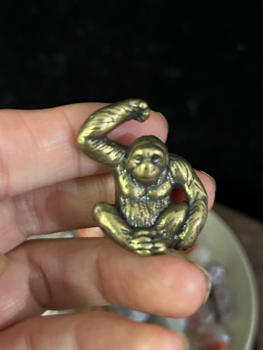 Solid Brass Lucky Monkey Statue Fortune Animal Figure Christmas Gifts ...
