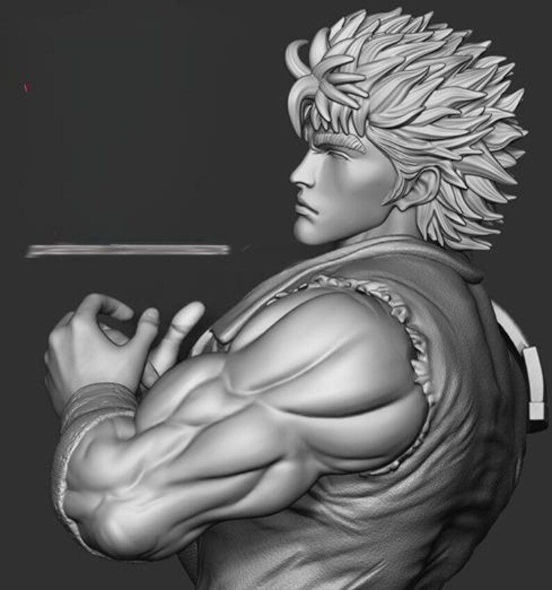 Hokuto No Ken STL Model for 3D Printing - Detailed Kenshiro Figure ...