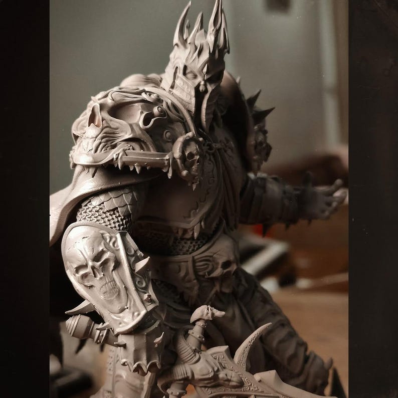 Lich King STL Model for Resin Printer - Arthas 3D Printing Figure, High ...