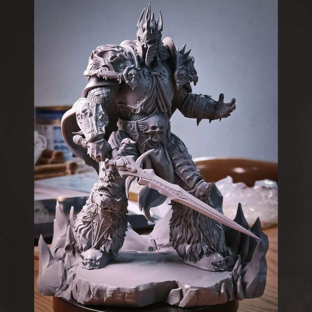 Lich King STL Model for Resin Printer - Arthas 3D Printing Figure, High ...