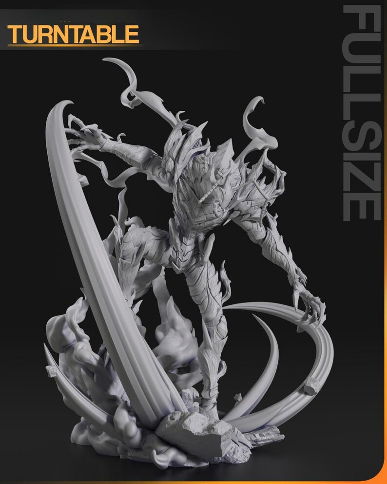 Buy Dark Insect Knight STL | Winged Clawed Beast in Battle Pose 3D ...