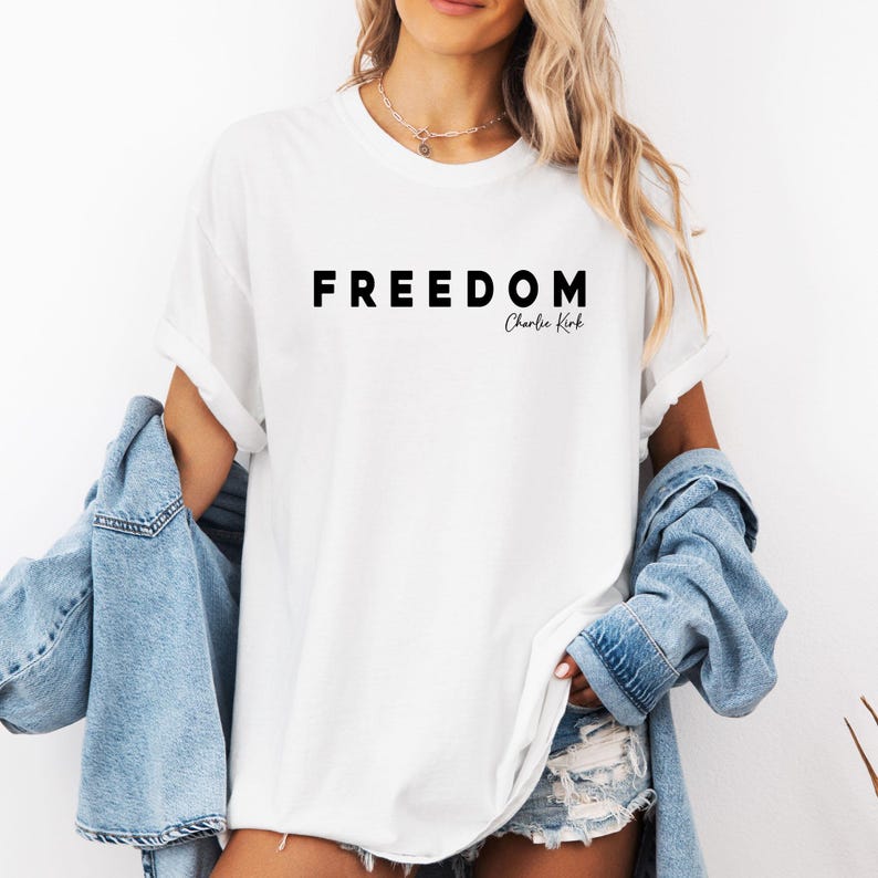 Charlie Kirk Freedom T-shirt: Unisex Patriotic Tee - Etsy