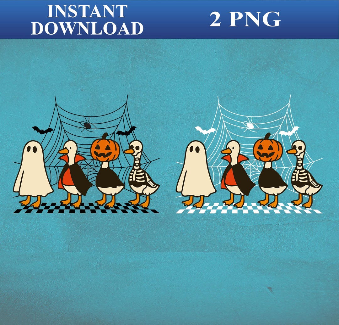 Funny Duck Halloween Png, Ghost Duck Costume, Pumpkin Skeleton Vampire ...