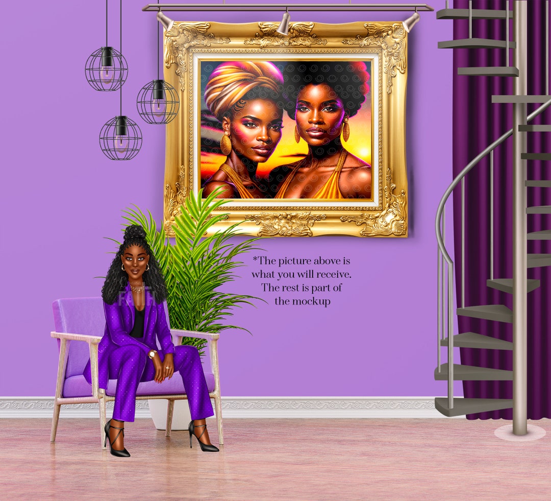 Black Art, Digital Art, Digital Black Woman Art, Digital Painting ...