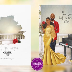 Greeting Card, Couple Cards, Wedding Card, Valentine's Day, Black ...