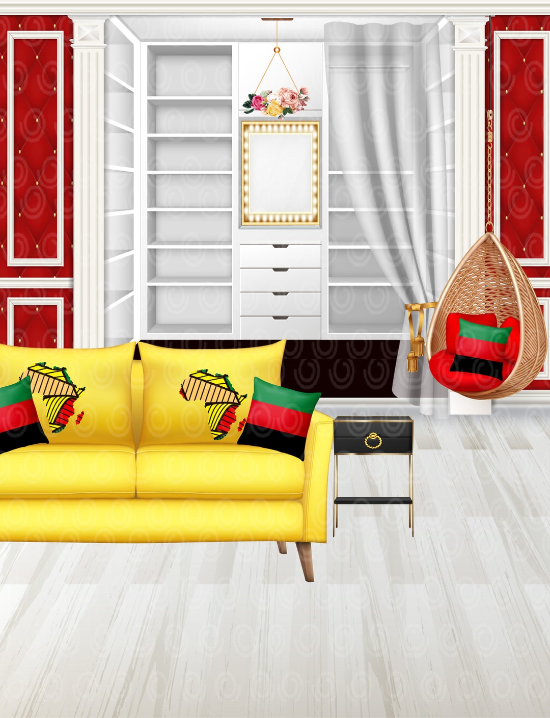 Background Scene, Home Décor Clipart, Home Scene, Bedroom Scenery ...