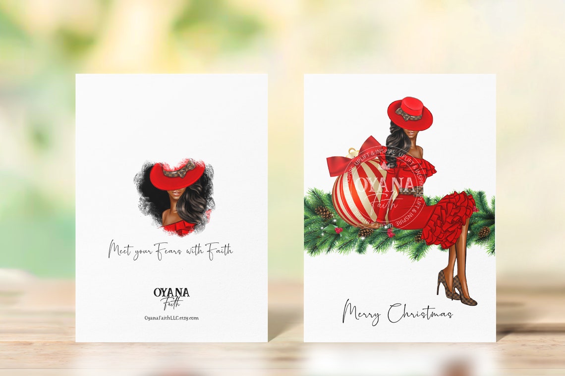 Christmas Card, African American, Black Expressions, Afro Art, Black ...
