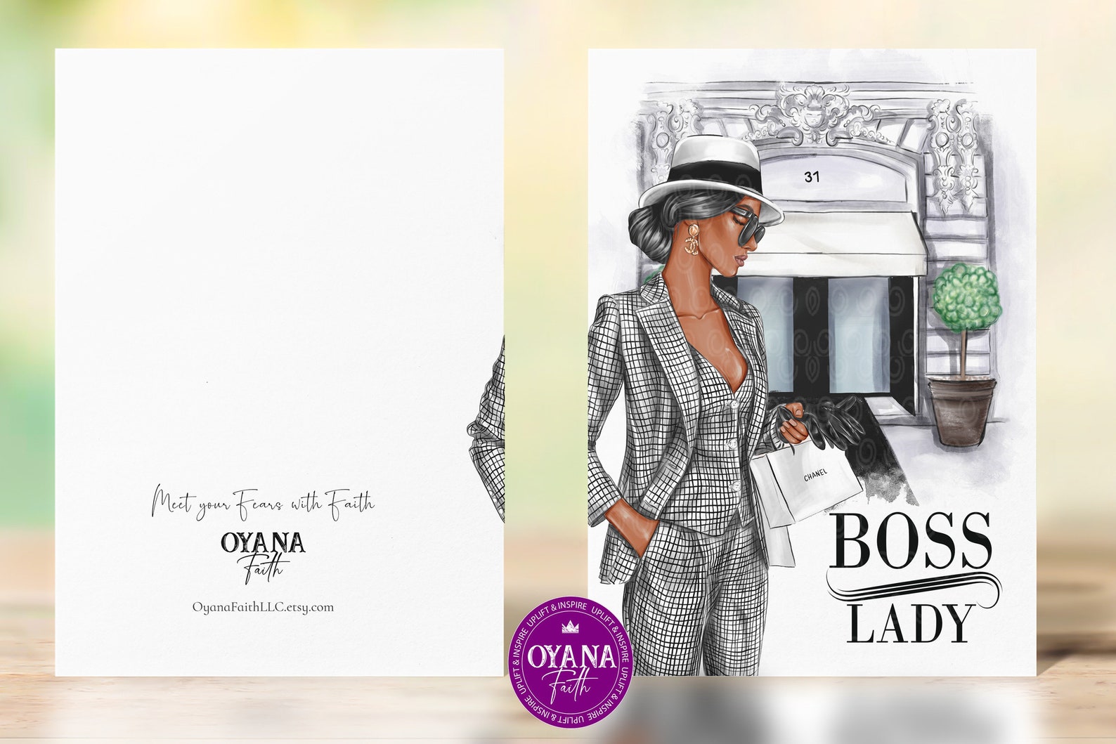 Girl Boss Boss Vibes Best Friend Card Bestie Card Black | Etsy