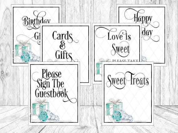 DIY PRINTABLE, Inspired, Birthday Signs,Wedding Signs,Bundle set ...