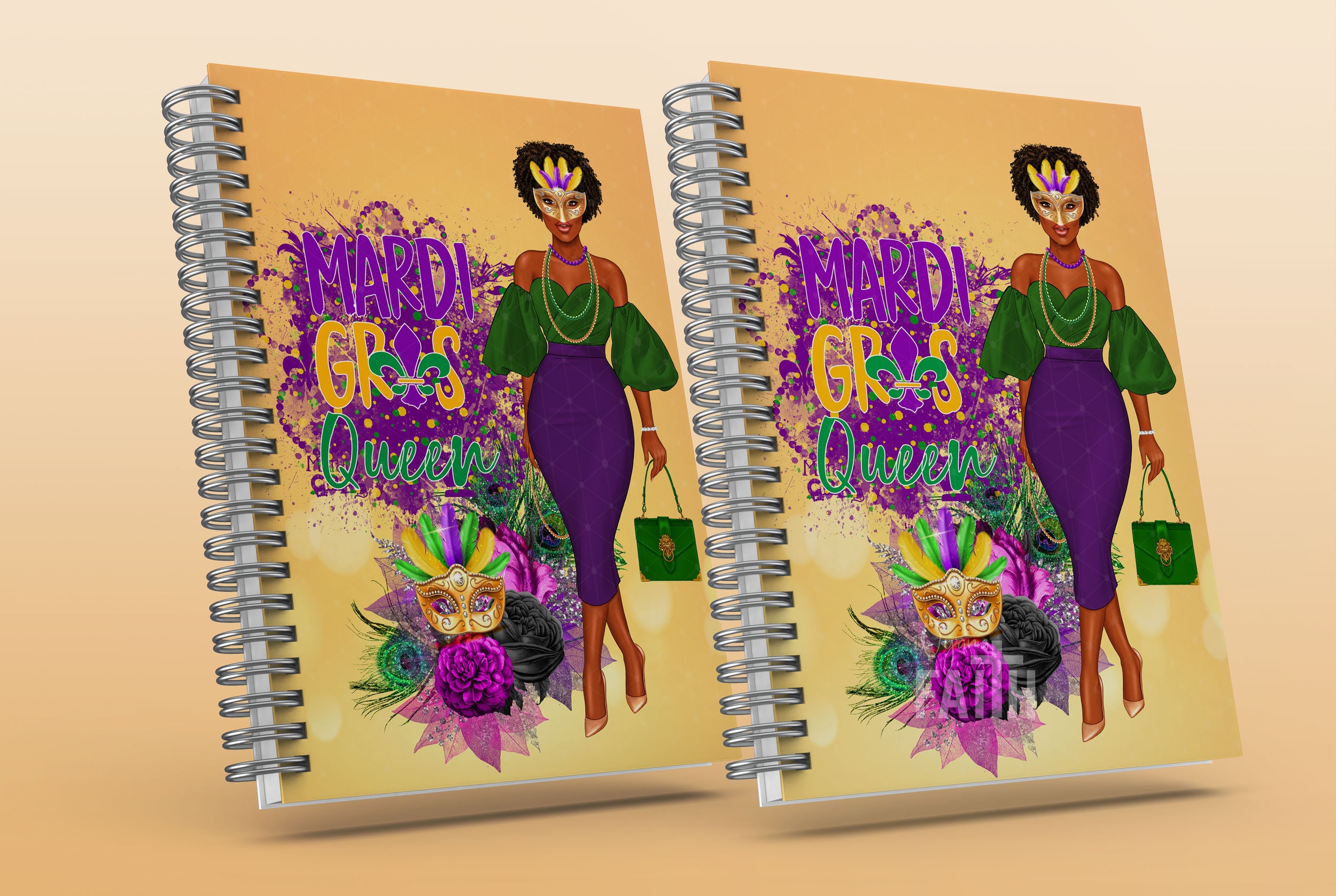 Mardi Gras, Mardi Gras Clipart, Notebook Cover, Digital Planner ...