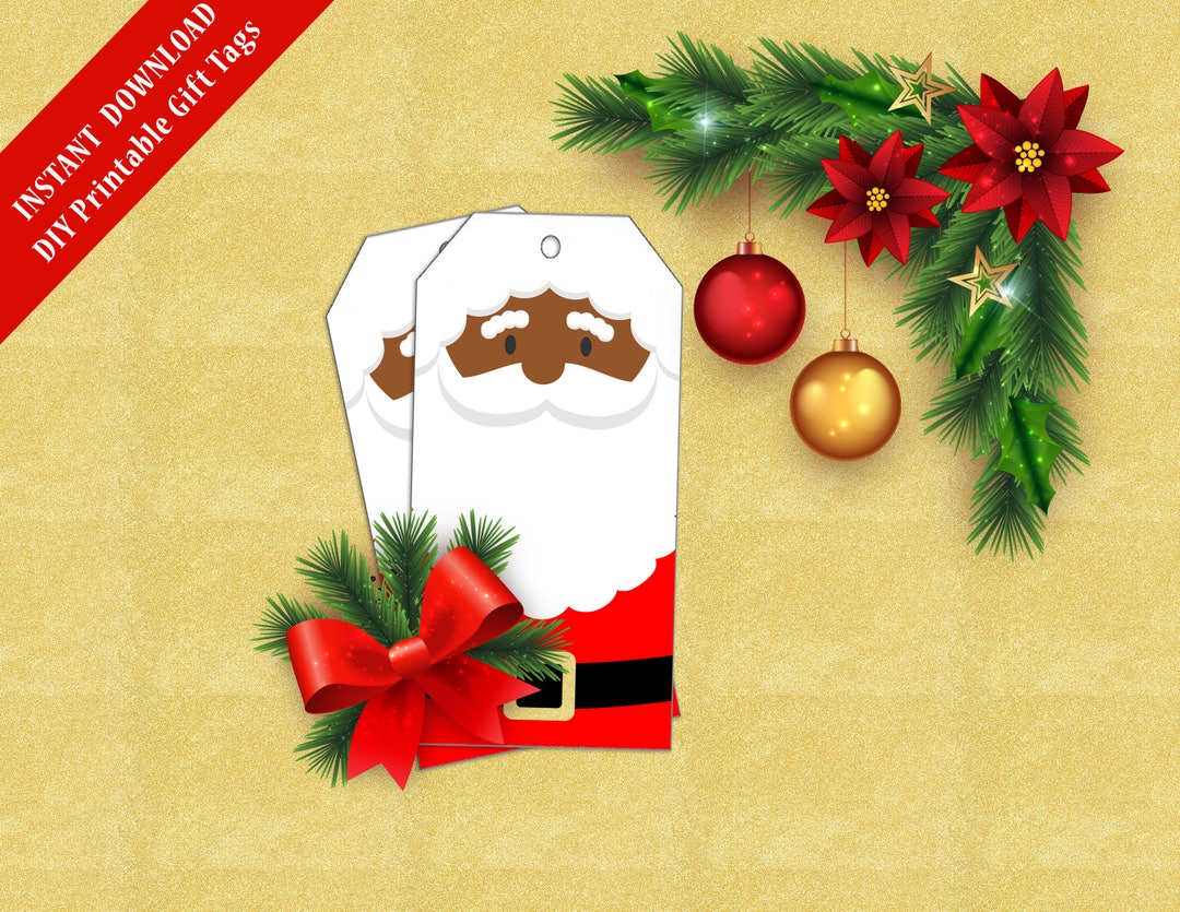 DIY Printable Tags, Christmas Gift Tags, Christmas Tags, African ...