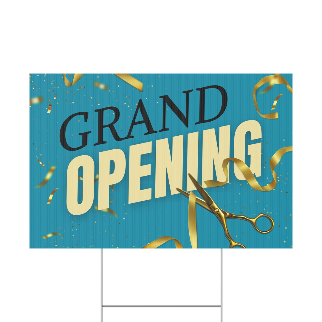 Grand Opening Plastic Yard Sign, Event Signage, Business Launch Decor ...