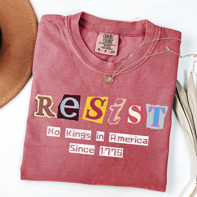 Comfort Colors Resist No Kings Graphic Tee, Patriotic Punk Shirt - Etsy
