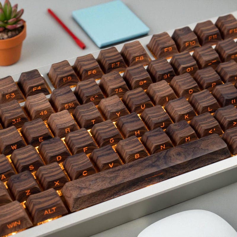 Wooden Keycaps - Etsy