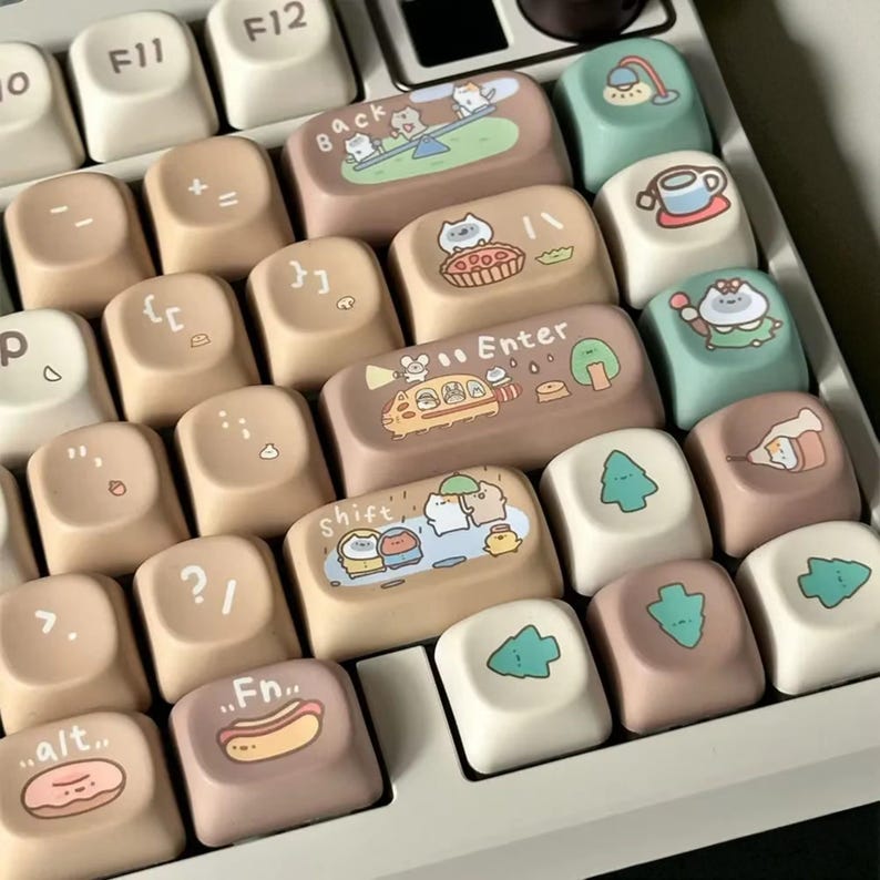 PBT Keycaps Set – Dye Sublimation, Cute Style, for Mechanical Keyboard ...