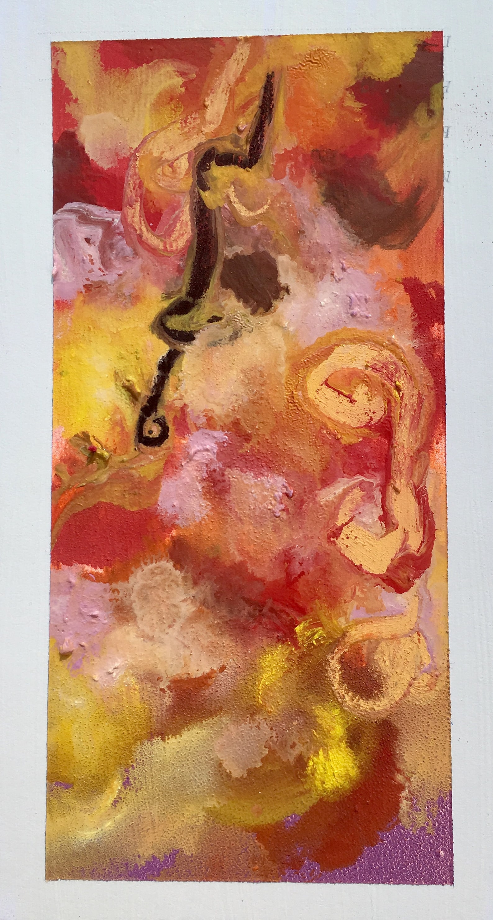 Miniature Abstract Painting Original, Abstract Oil on Paper, Oil Hand ...