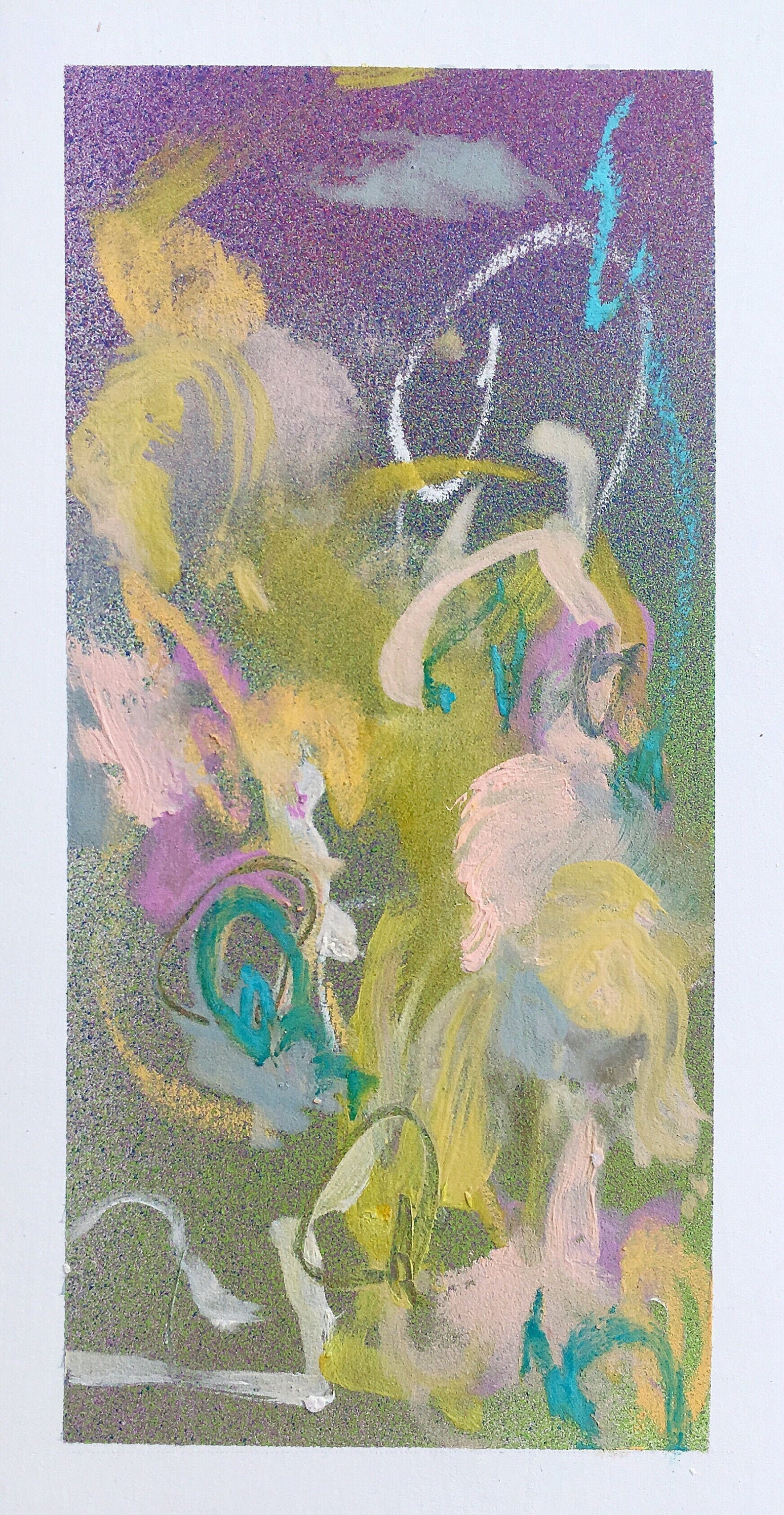 Miniature Abstract Painting Original, Abstract Oil on Paper, Oil Hand ...