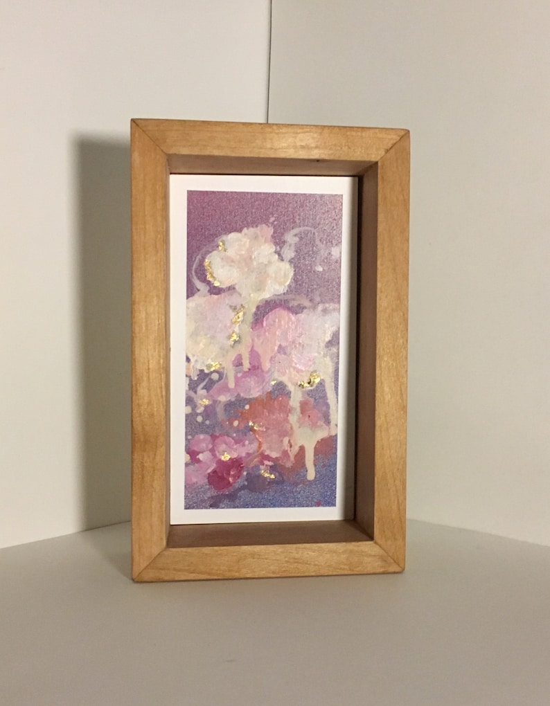 Miniature Abstract Painting Original, Abstract Oil on Paper, Oil Hand ...