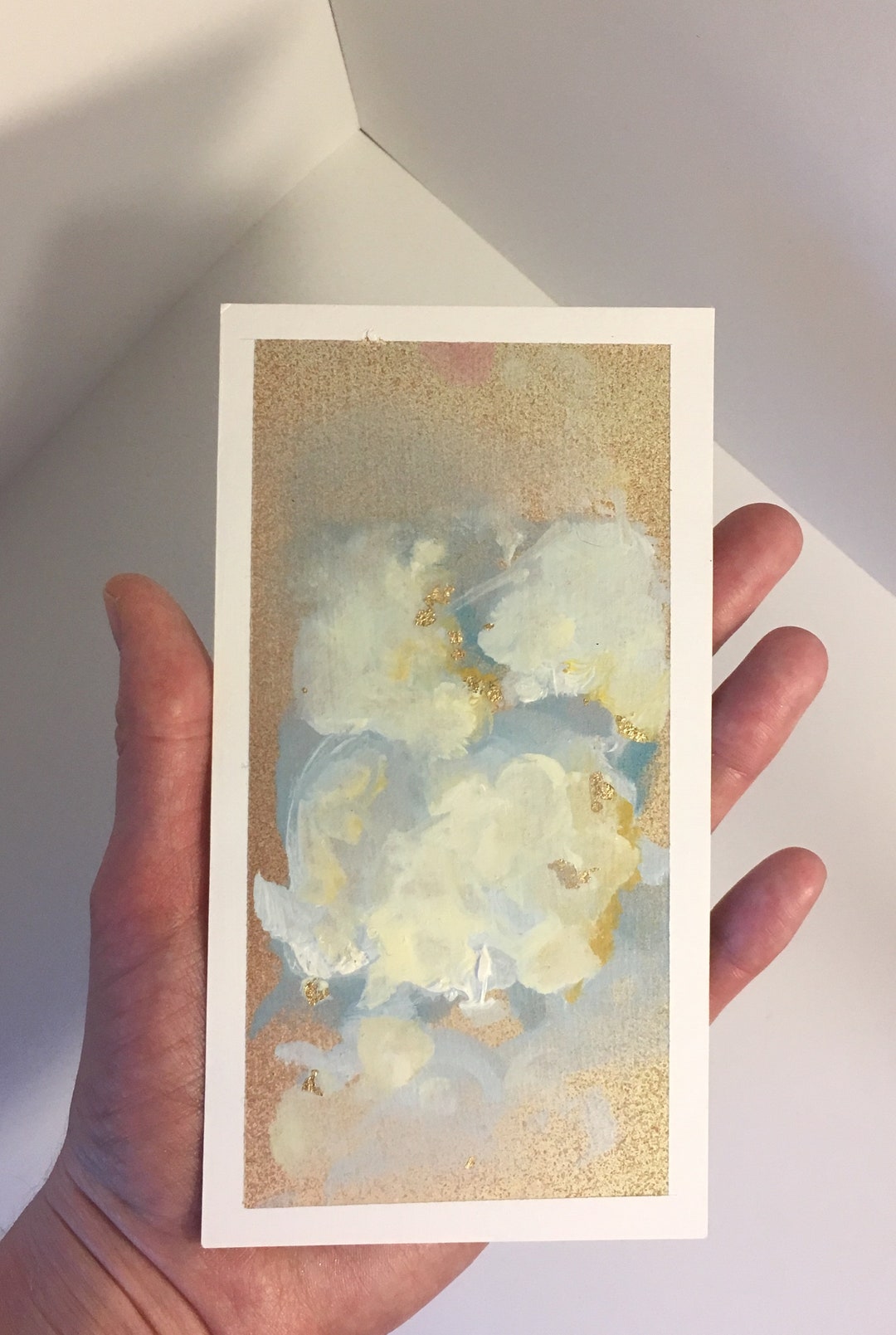 Miniature Abstract Painting Original, Abstract Oil on Paper, Oil Hand ...