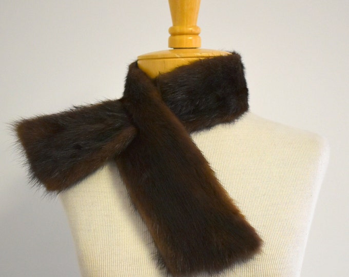 1950s/60s Fur Nakamura Ginza Tokyo Dark Mink Fur Sash/collar - Etsy