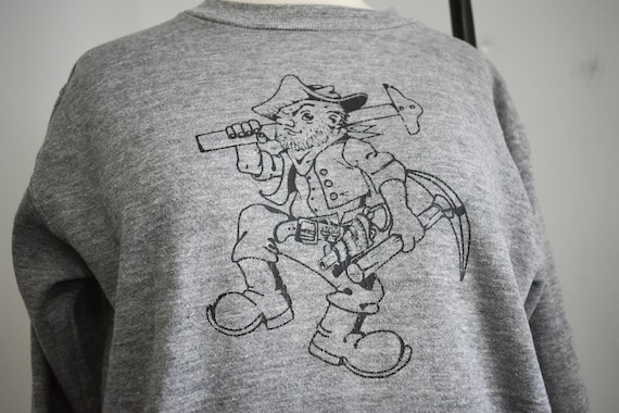 1970s University of Missouri-Rolla Joe Miner Gray Swe… - Gem