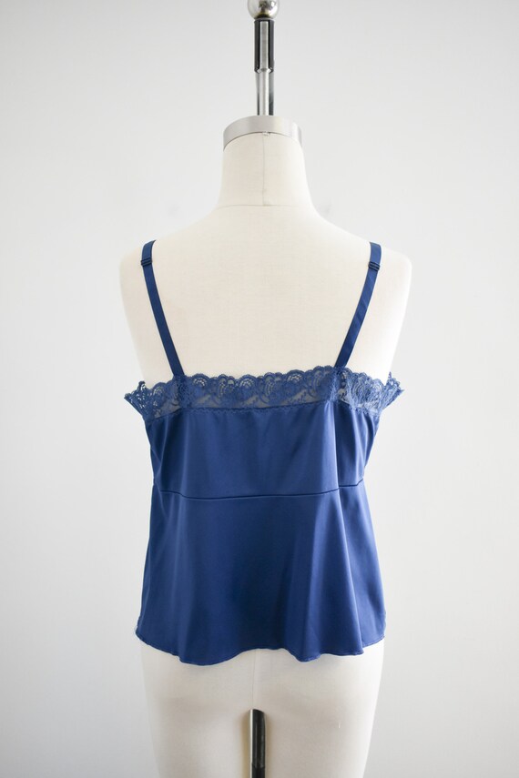 1970s Shadowline Deep Blue Camisole - Gem