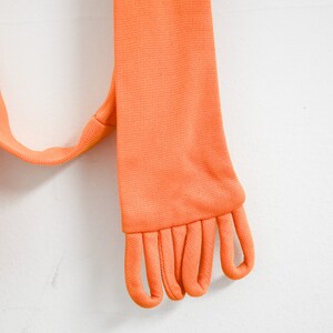 1970s Yellow-orange Knit Long Loopy Scarf - Etsy