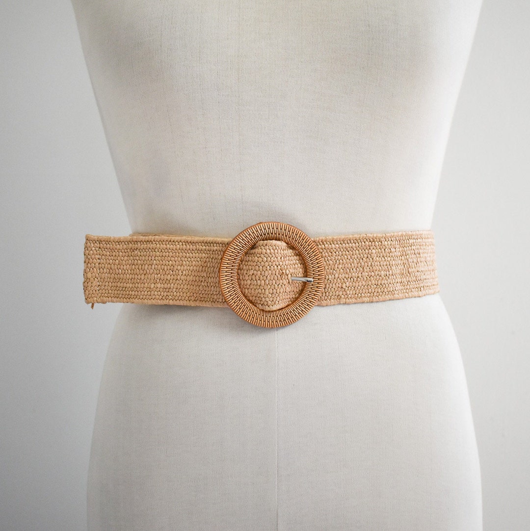 1980s Faux Jute Elastic Belt - Etsy