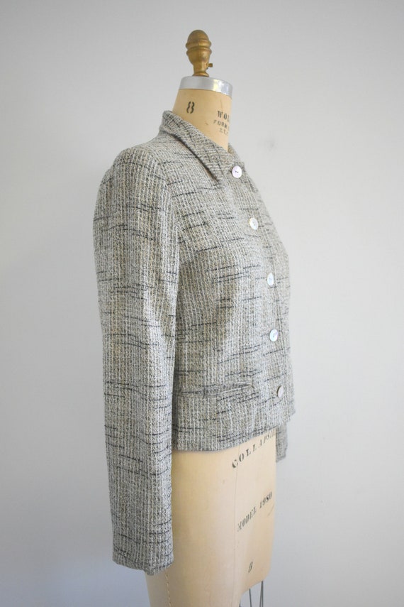 1990s Handwoven Silk Tweed Jacket - Gem