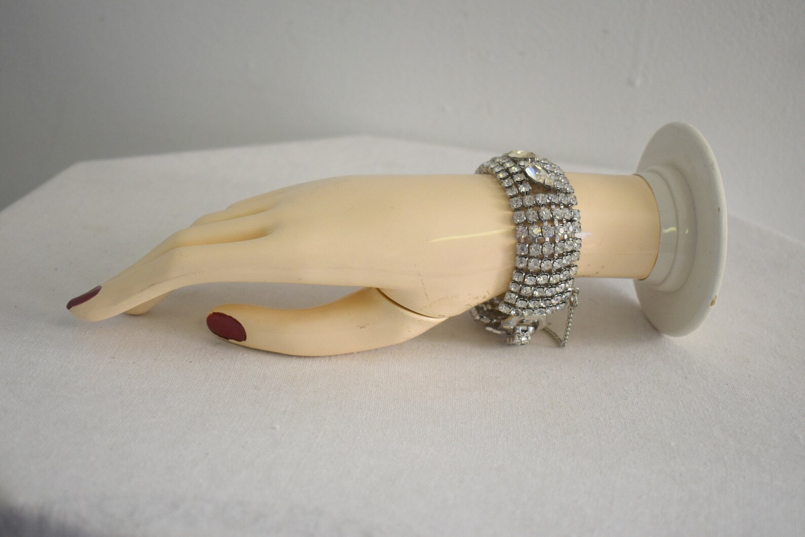 1950s Weiss Clear Rhinestone Bracelet - Etsy