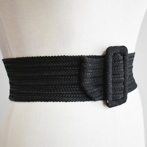 1980s Black Wide Gimp Trim Belt - Etsy