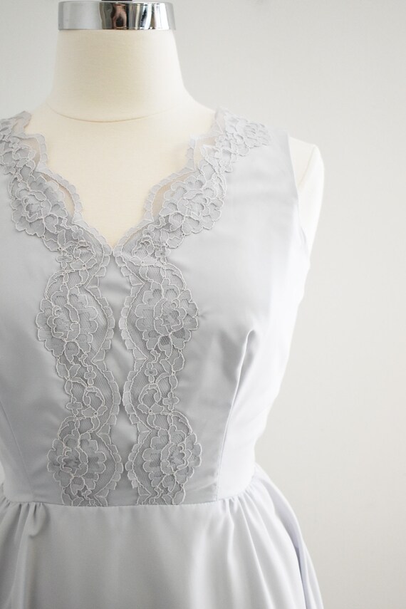 1970s Icy Blue-Gray Dress and Jacket Set - Gem