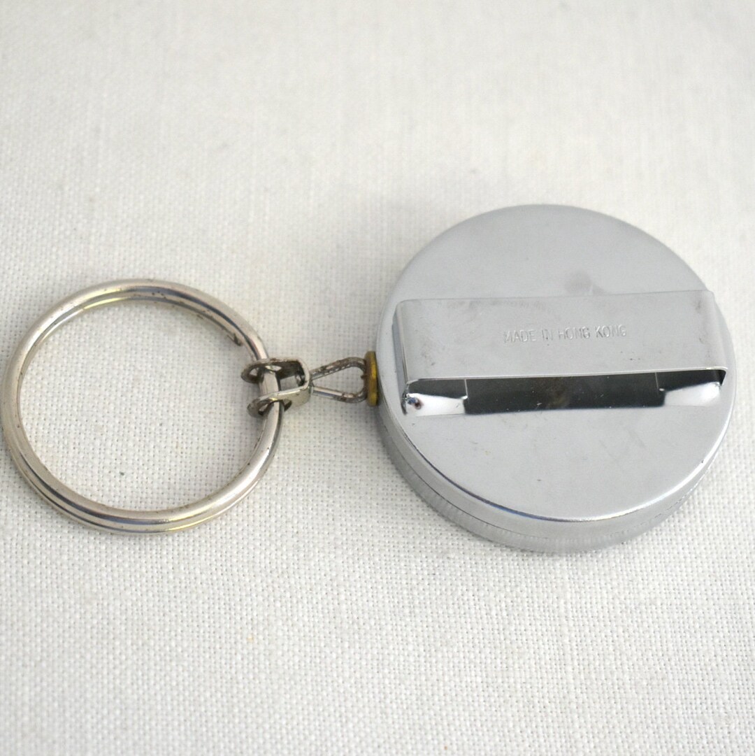 1980s Silver Metal Key Ring on a Retractable Chain With Clip - Etsy