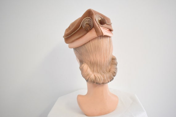 RESERVED 1930s/40s Studio Styles Caramel Brown Peaked… - Gem