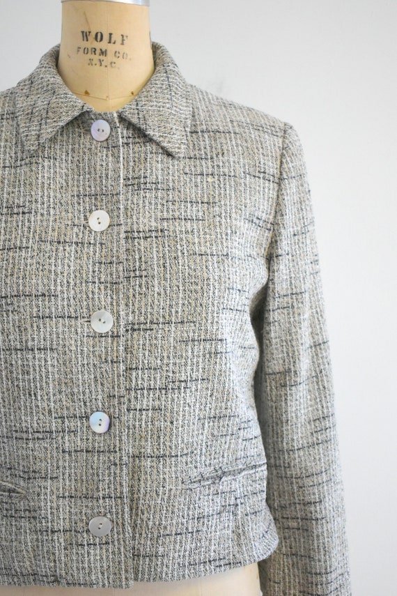 1990s Handwoven Silk Tweed Jacket - Gem