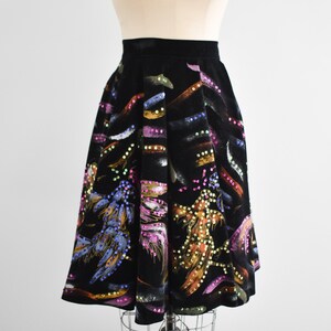 1950s Sequin and Hand Painted Roosters Black Velveteen Circle - Etsy