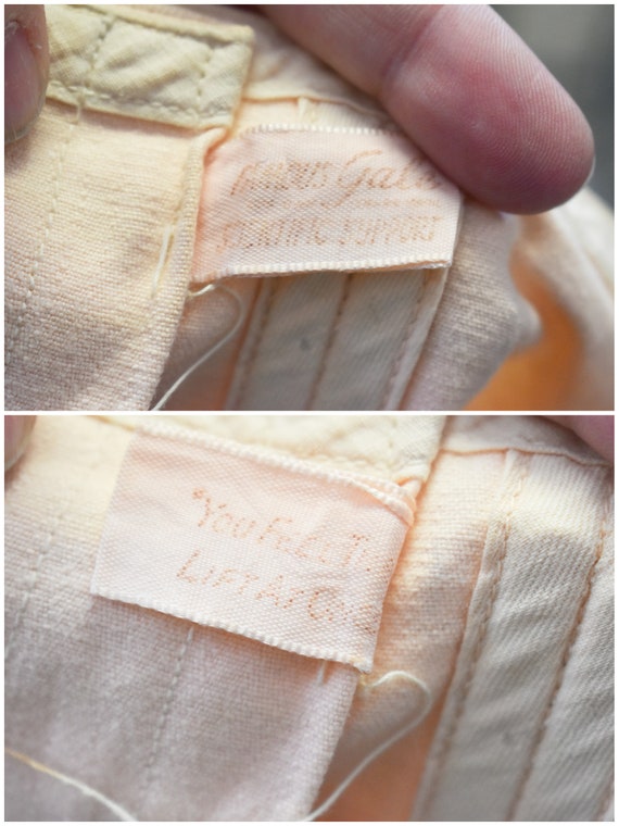 1930s "Famous Gale" Peach Lace Up Scientific Support … - Gem